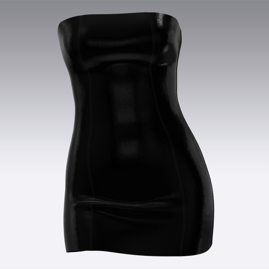 Posh Spice Leather Mini Dress - LBD