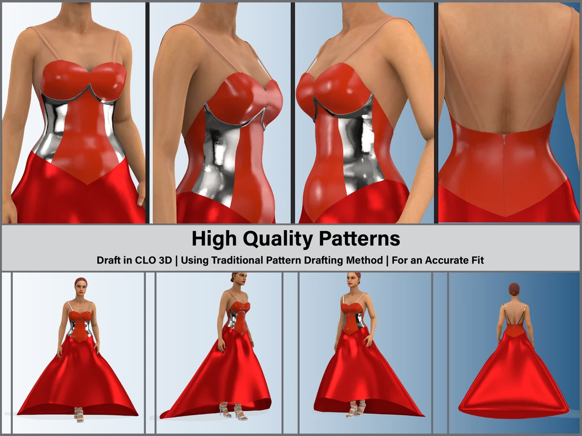 backless evening dress pattern