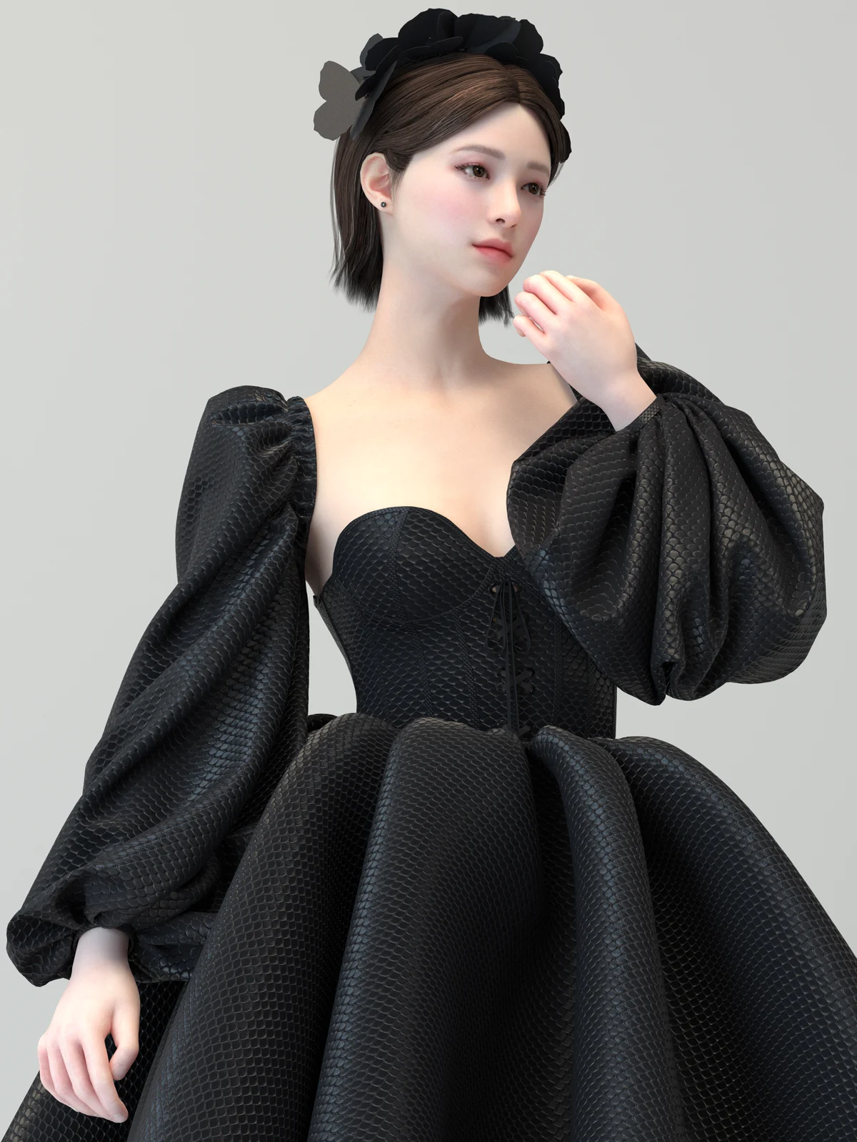 Leather Ball Gown | 3D Model - CONNECT