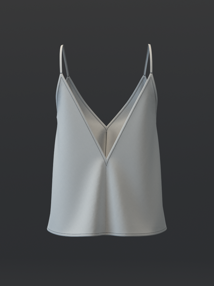 Flowy Deep V Top | 3D Model - CONNECT