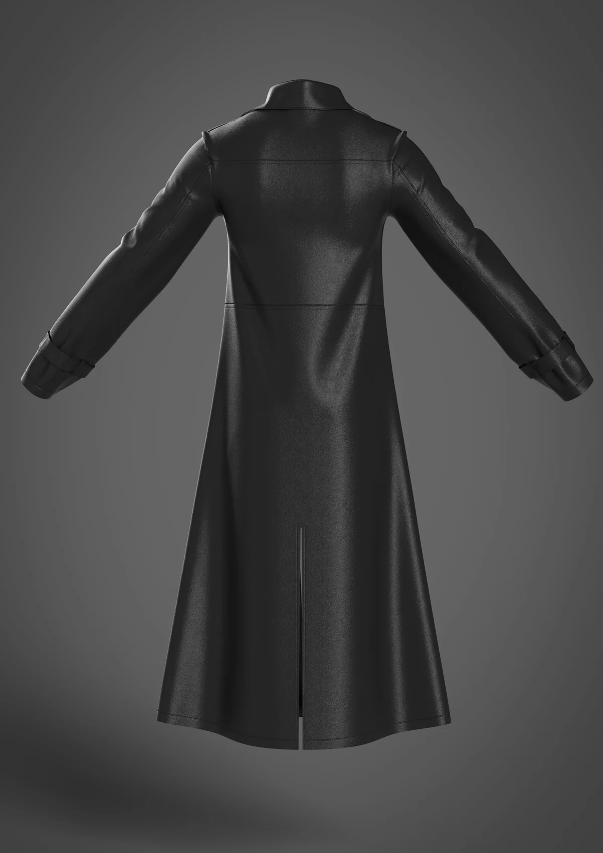 MEN LEATHER OVERCOAT | 3D Model - CONNECT